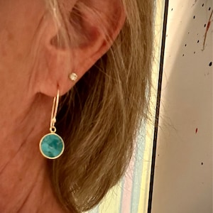 Black Obsidian Circle Pendant Necklace for Her Minimalist Geometric ...