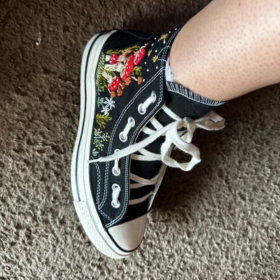 Converse Embroidered Custom Cartoon, Neighbor Totoro Embroidered ...