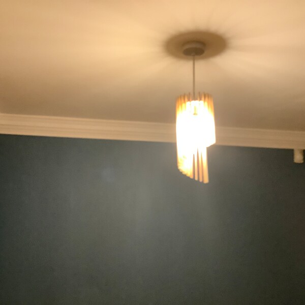 Tube Pendant Light Shade / Lamp Shade Kit in Birch Wood, 29-37cm Tall ...