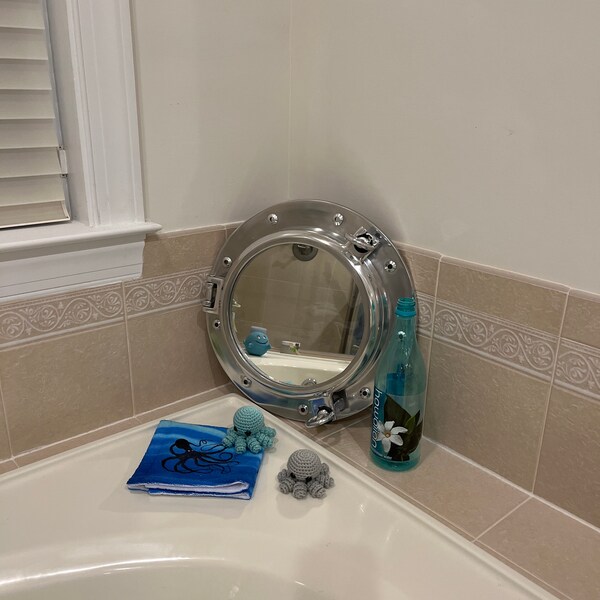 Aluminum Porthole Mirror 16" - Etsy
