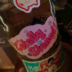 Totally Stoned Stoner Water Resistant Sticker Y2k Baddie Sticker ...