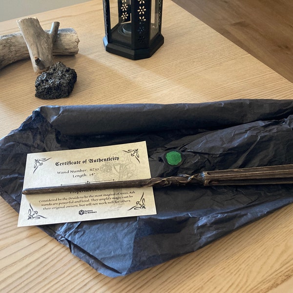 Laser Cut Wand Stand With Engraving Black Walnut or Cherry Wood - Etsy