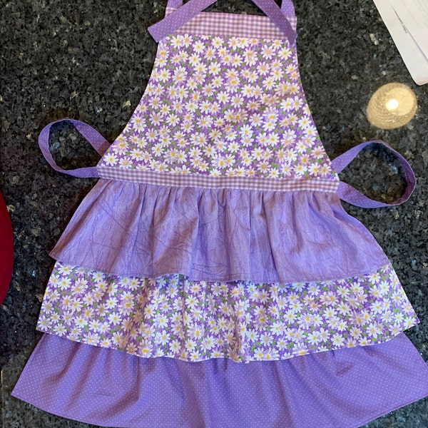 GIRLS APRON, Apron PATTERN, Little Girls Ruffle Apron, Four Sizes ...
