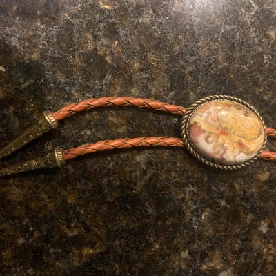 Beetle Bolo Tie Western Gifts for Him Leather Cowboy Necktie ...