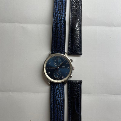 Shark Skin Watch Strap, Shark Skin Watch Strap, Blue Watch Strap, Blue ...