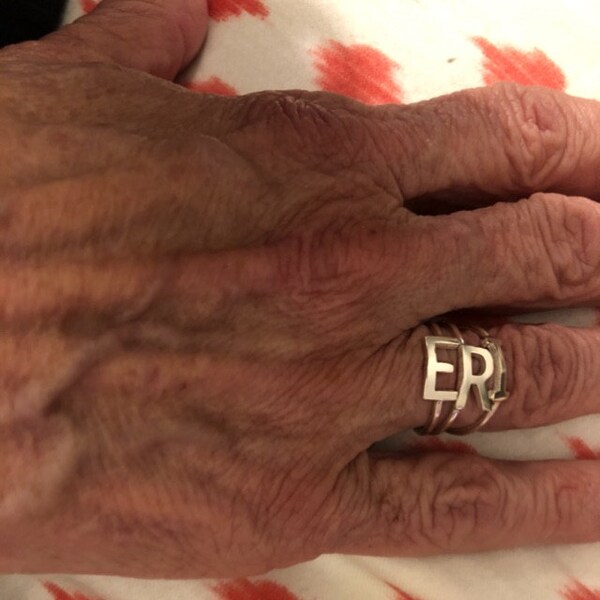 Custom Number Ring • Initials Ring • Stacking Rings • Silver Ring ...