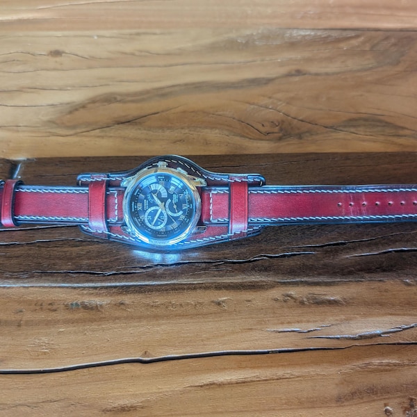 Custom Leather Watch Band, Leather Watch Strap, Genuine Leather Strap ...