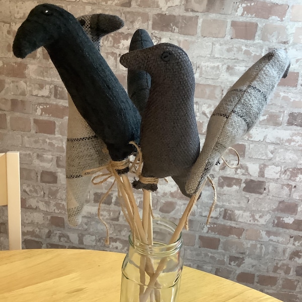 DIGITAL FILE Primitive Crows on Sticks, Crock Fillers, Pokes Printable ...