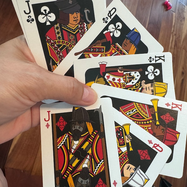 Firefighters Playing Cards Uncut Sheet - Top Firefighter Gift - Man ...