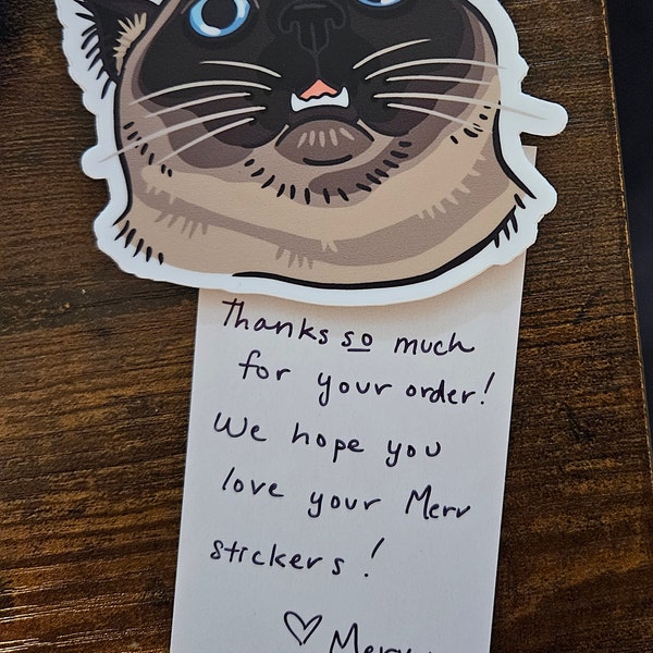 Merv the Cat Vinyl Sticker 2-pack / Mervthecat / Cat Sticker / Funny ...