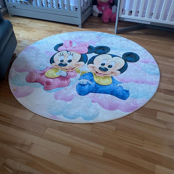 Cute Safari Themed Carpet With Car, Baby Gift, Area Rug,hot Air Balloon ...