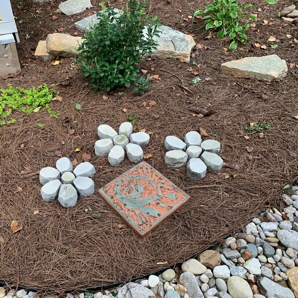 Stone Flowers Garden Art Flower Bouquet 2 - Etsy