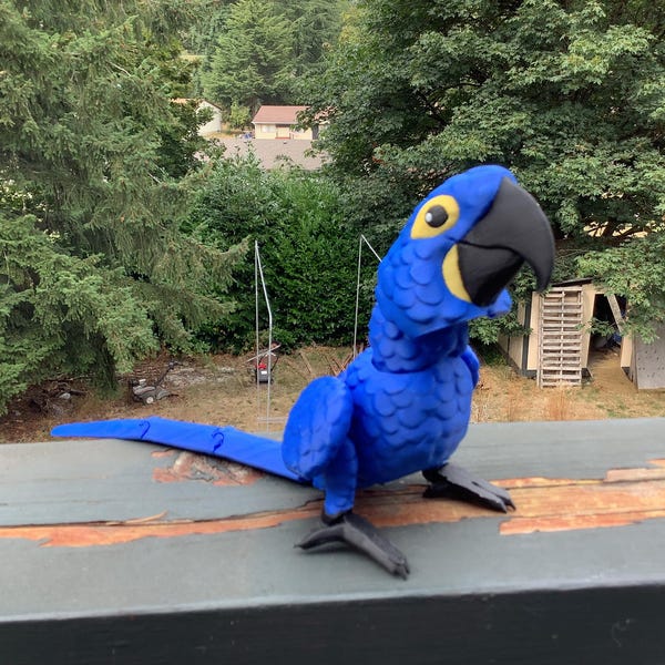Hyacinth Macaw Articulated Fidget Figurine - Etsy