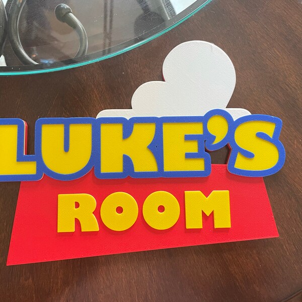 Toy Room Door Name Sign Custom Made 3D Printed Story Sign for a ...