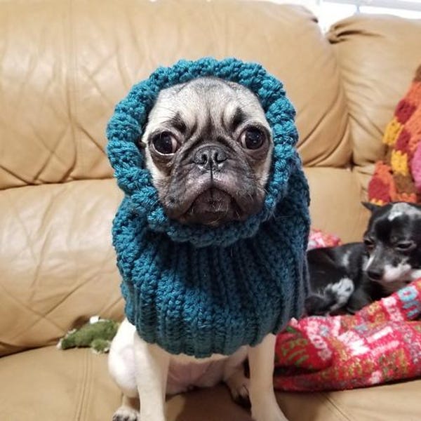 Crochet Dog Cowl Pattern, Chunky Neck Warmer, Pet Costume PDF Pattern ...