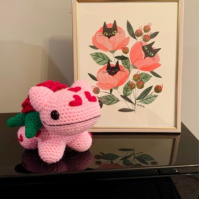 Rose Bulbasaur Inspired Amigurumi Crochet Plush - Etsy