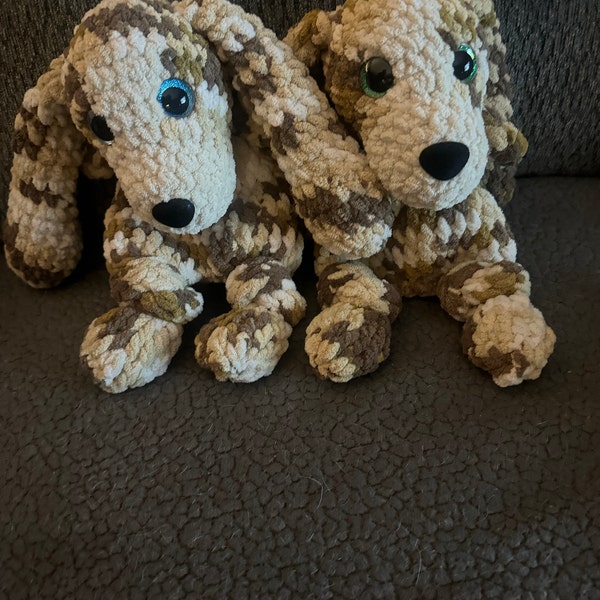 Hunley Hound + Teacup Pup Knotted Lovey — Crochet Dog PATTERN - Etsy