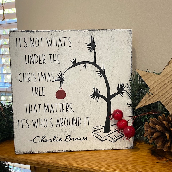 It's Not What's Under the Christmas Tree That Matters Charlie Brown ...