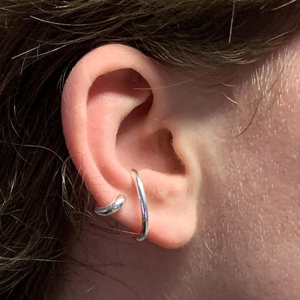 Silver Bow Ear Cuff No Piercing,knot Bow Cuff Conch Earring for Women ...