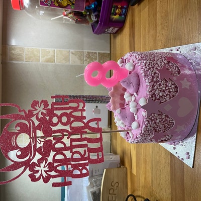 Customised Glitter/mirror Card Cake Topper Personalised Cake Topper Any ...