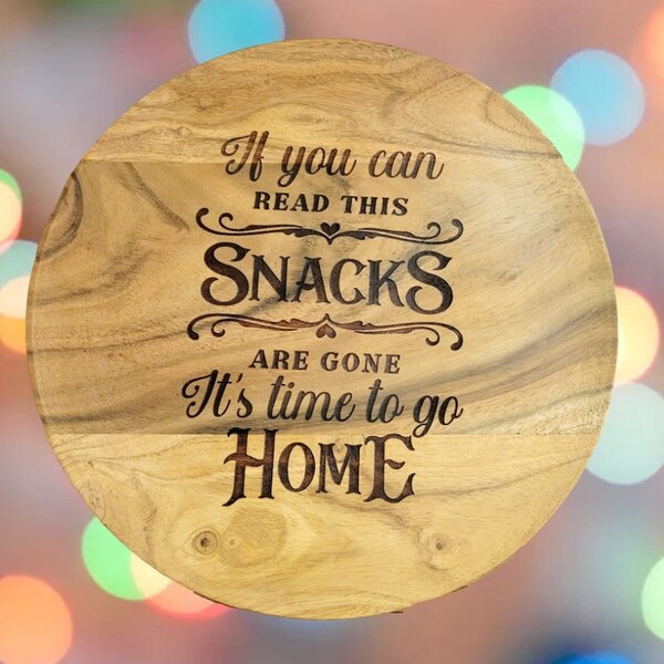 Funny Charcuterie Board Svg, If You Can Read This Snacks Are Gone, Cutting Board Sayings Svg ...