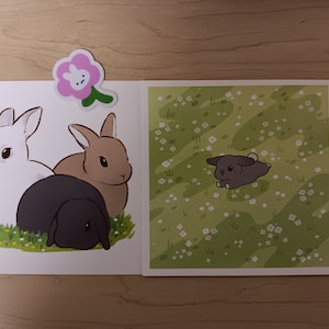 Lop Bunny Sploot Sticker, Waterproof Vinyl Sticker, Perfect for Water ...