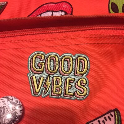 Good Vibes Patch Iron On, Embroidered Applique Chill Summer - Etsy