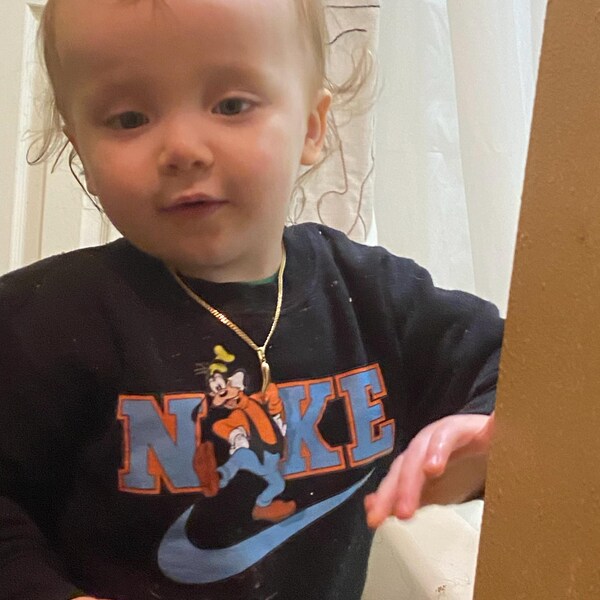 18K Rope Chain Necklace for Boy, 4mm Kids Rope Chain, Baby Boy Necklace ...