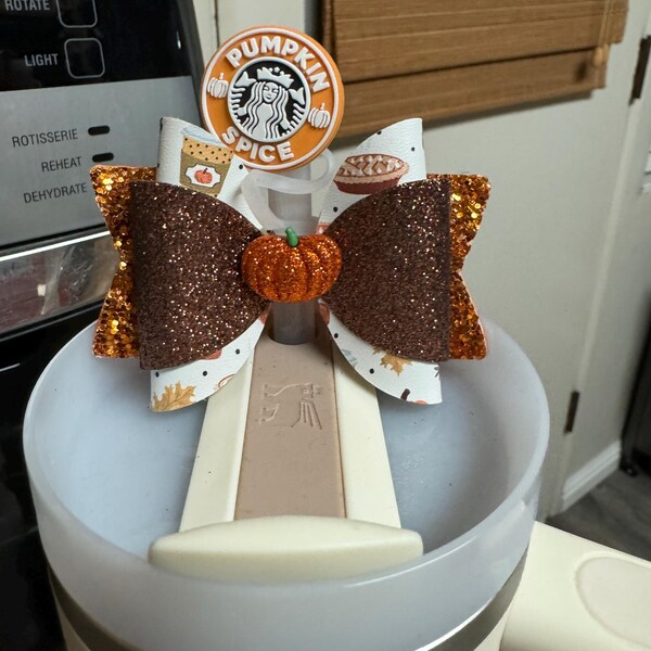 Black Glitter Straw Bow Straw Bow Topper Starbucks Straw Accessory ...