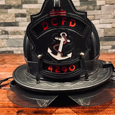 Leather Helmet Shields Custom Fire Department Helmet Shields - Etsy