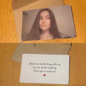 Personalised Photo & Message Plastic Card Keepsake - Etsy