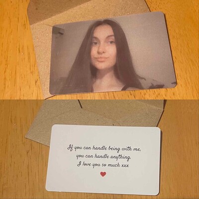 Personalised Photo & Message Plastic Card Keepsake - Etsy