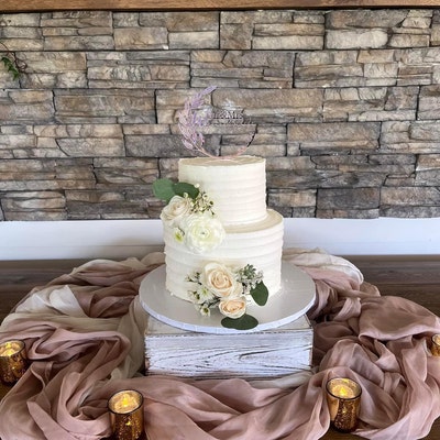 Silver Wedding Cake Topper Personalized Wreath Wedding Cake - Etsy