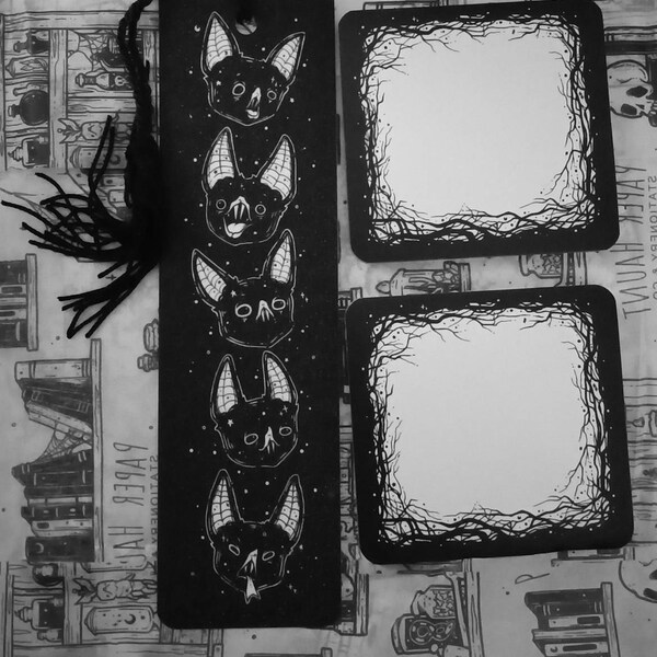 Spider Web Note Pad Spooky Cute Goth Stationery - Etsy