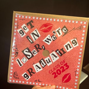 Personalized Graduation Cap Topper Motivational Quote Grad - Etsy