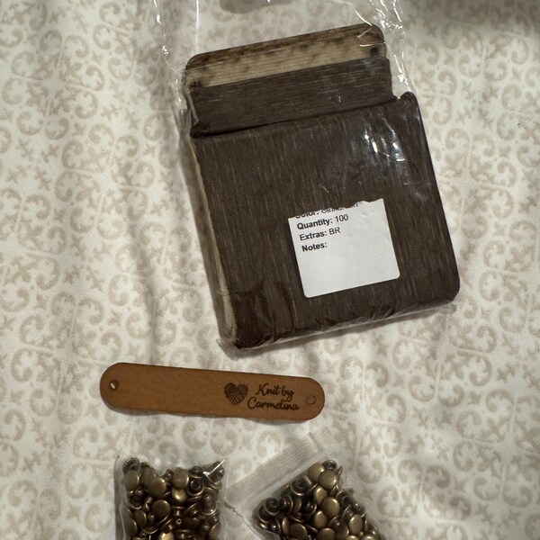 Custom Knitting Tags - Set of Personalized Faux Leather Labels for ...