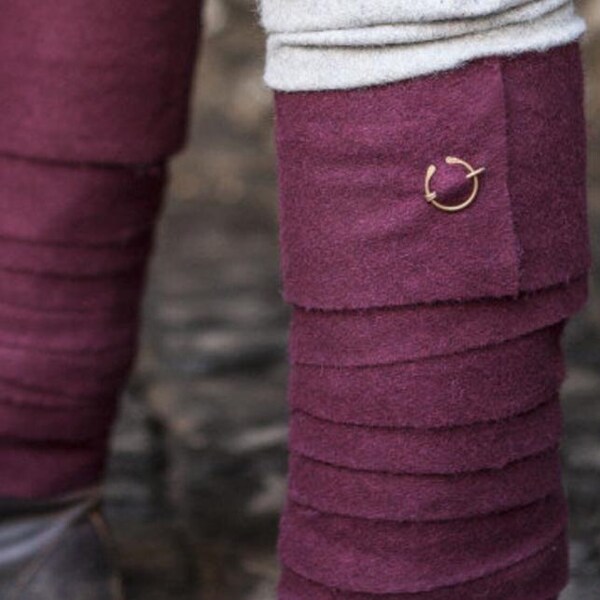 Medieval Leg Wraps - Wool Winingas - Red - Etsy