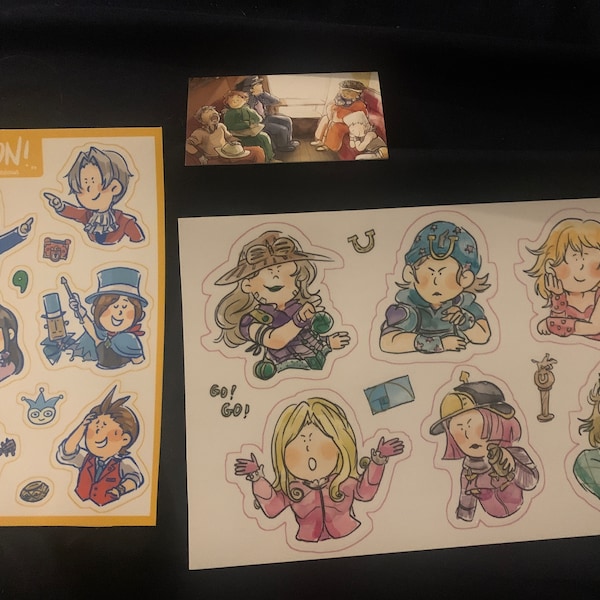 Ace Attorney Sticker Sheets - Etsy