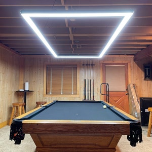 9ft-perimeter LED Billiard Pool Table Light Modern Design Game Room ...