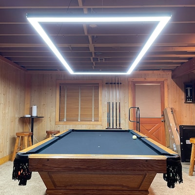 Modern LED Pool Table Light 7' 8' 9' Perimeter Billiard Lighting Table ...