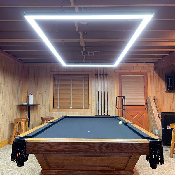 9ft-perimeter LED Billiard Pool Table Light - Modern Design Game Room ...