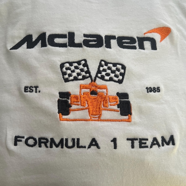 Mclaren Formula 1 (formula ONE ) Embroidered Racing Merch (shirt ...