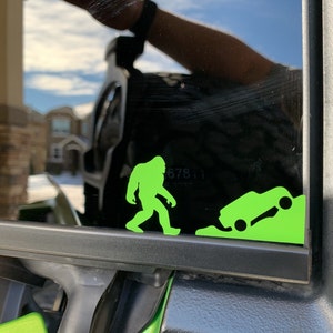 Bigfoot and Jeep Combo Pack Vinyl Decal for Windshield Jeep | Etsy