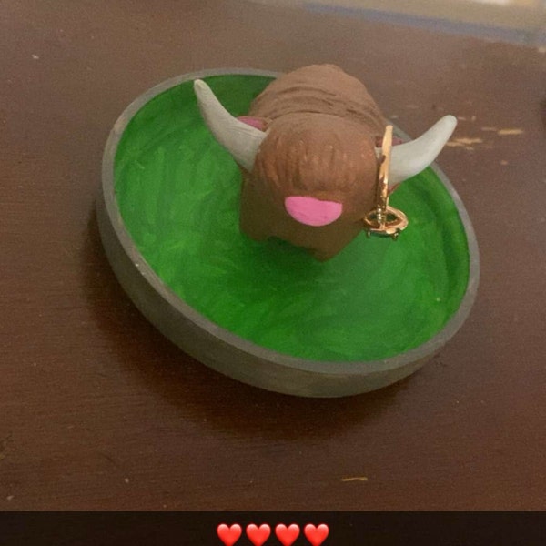 Highland Cow Ring Holder for Adorable Jewelry Organization Cute Ring ...