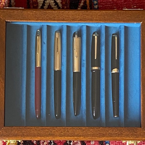 Pen Box, Wooden Case. Display for Fountain Pen Collection, Also ...