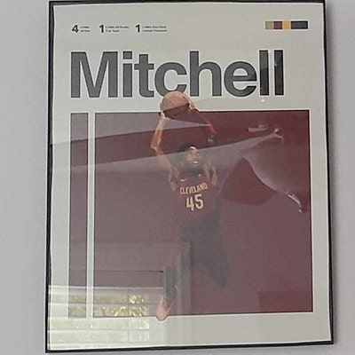 Donovan Mitchell Poster, Cleveland Cavaliers Art Print 11x14 Minimalist ...