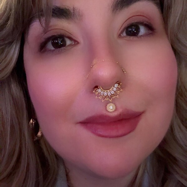 Naval Piercing Belly Clicker Ring for Navel Piercing | Gold Diamond ...