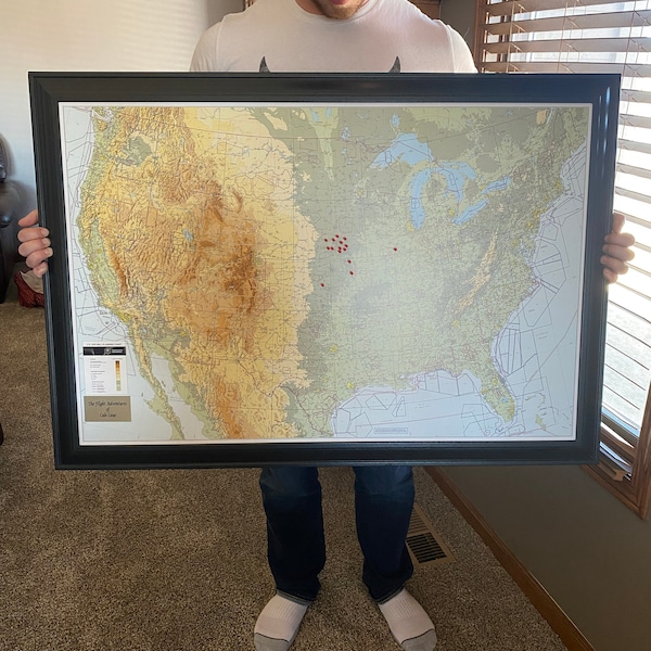 Personalized Pilot's USA VFR Map - Aviator's Map - Chart Your Flights ...