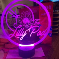 Laser Engraved LED Light up Display/sign, Custom Night Light, Desk Lamp ...