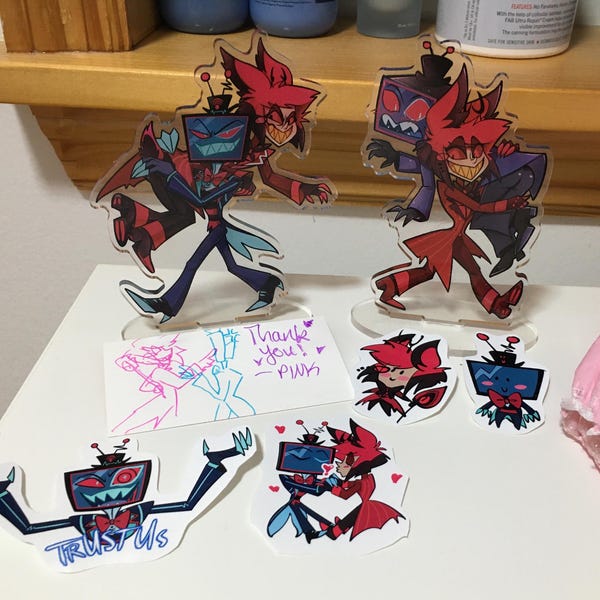 Hazbin Hotel Radiostatic Vox Alastor Acrylic Standee - Etsy